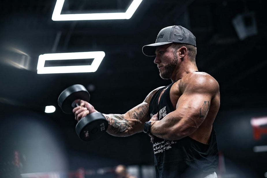 muscular forearm exercise